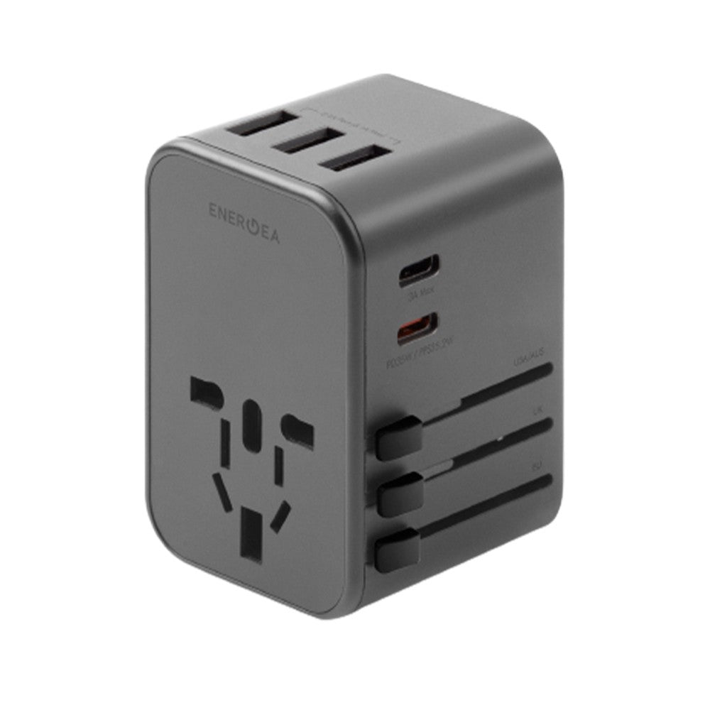 หัวแปลงปลั๊กไฟ Energea Universal Travel Adapter 35, 3A2C 35.5W Gunmeta – iStudiobySPVi